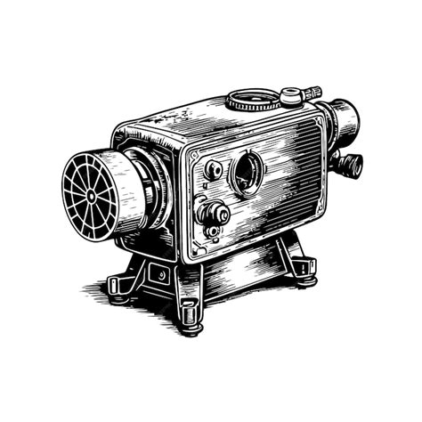 Premium Vector Projector Vector Drawing Isolated Hand Drawn Engraved Style Illustration