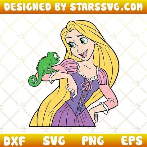 Disney Rapunzel Svg Tangled Rapunzel And Pascal Svg Best Tangled Svg