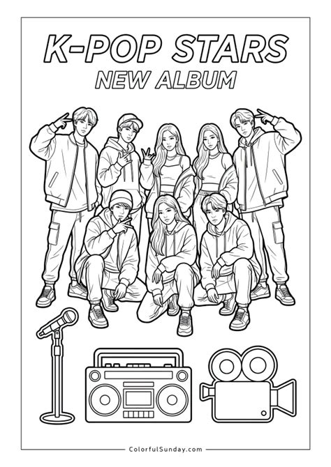 46 K Pop Coloring Pages Free Pdf Printables