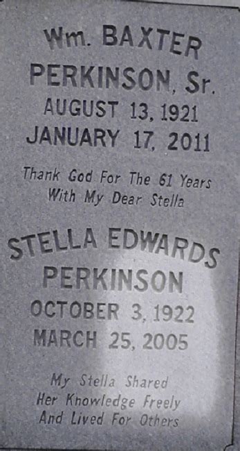 William Baxter Perkinson 1921 2011 Find A Grave Memorial