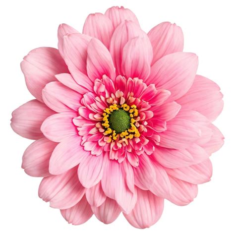 A Beautiful Pink Flower Isolated On White Background Premium Photo