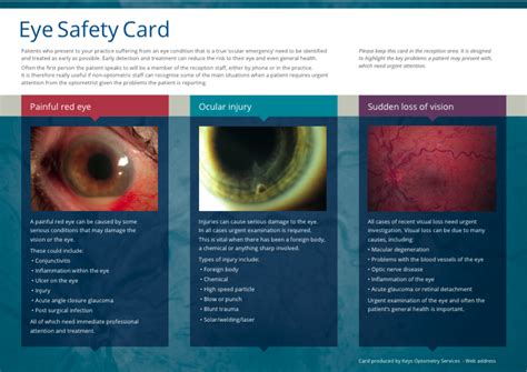 Emergency Eye Card Optometry Evolution