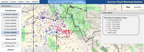 Arizona Rainfall Map
