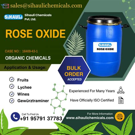Rose Oxide Manufacturer And Exporter From Mumbai India Sihauli