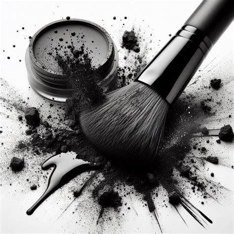 Premium Photo Cosmetic Makeup Brush Splash