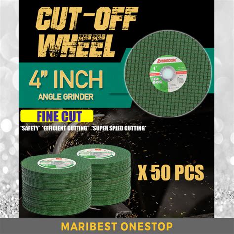 50 Pieces 4” Cutting Disc Cut Off Wheel Angle Grinding Disc Grinding Mata Grenda 磨盘 Lazada