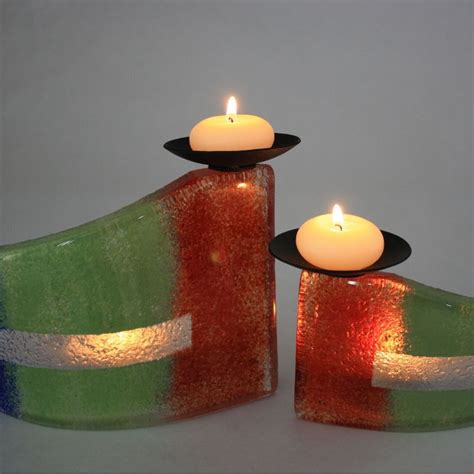 Candlestick Curved Rectangular Window Cassandre Glass Studio