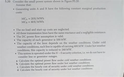 20 Consider The Small Power System Shown In Figure
