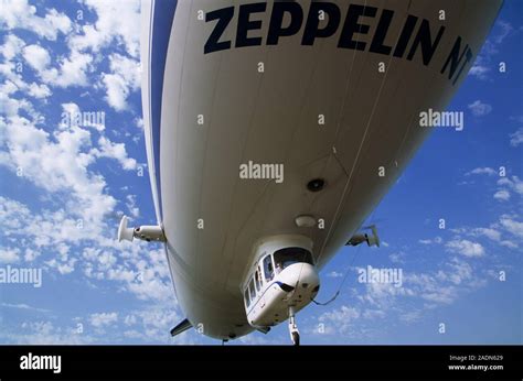 Zeppelin Nt A Modern Airship In Flight It Is Transporting Tourists
