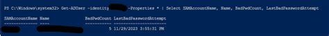 What Is Powershell Command To Find Ad Account All Bad Password Attempts By Date And Time