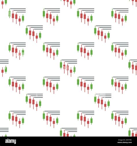 Range Breakout Vector Candlestick Chart Concept Seamless Pattern Stock