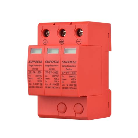 Current Protector1000v 3p Arrester Proof Din Rail 3p Arrester Pv