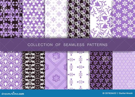 Seamless Patterns Set Vector Illustration Stock Vector Illustration Of Pattern Creative