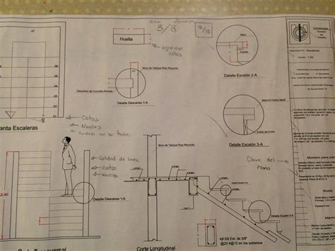 Elementos Complementarios De La Edificación Ficha Técnica Planos Y Detalle De Escaleras