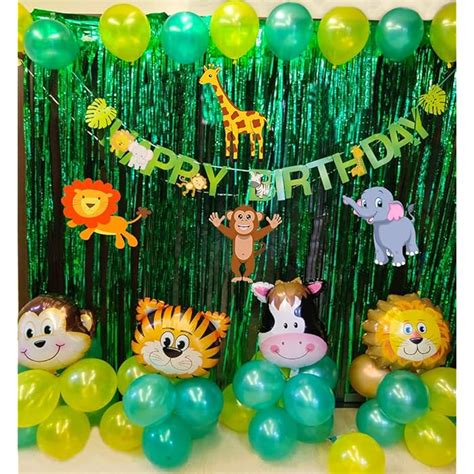 Buy Party Propz Jungle Theme Party Decoration 63pcs For Jungle
