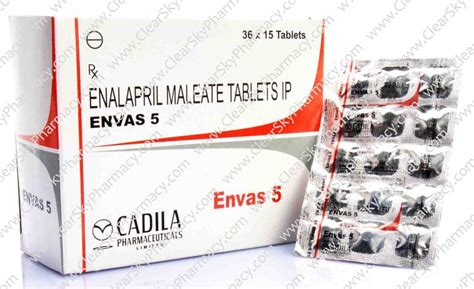 Envas 25 Mg 5 Mg And 10 Mg Tablets Generic Vasotec Enalapril
