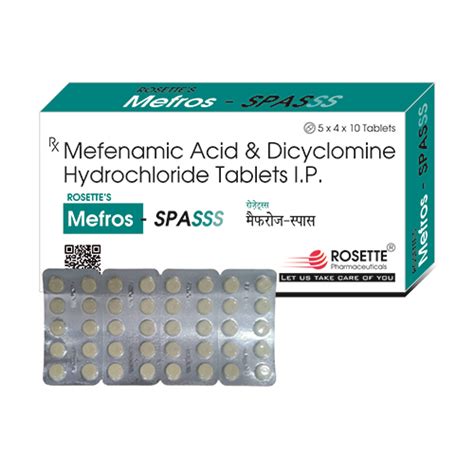Mefros Spasss Tablets Rosette Pharmaceuticals