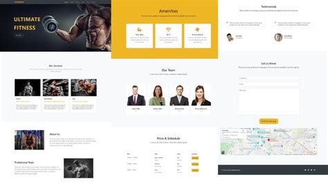 responsive fitness website design using html css and bootstrap 2022