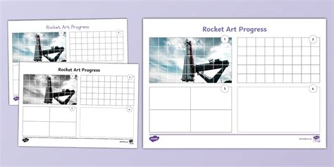 Rocket Art Progress Template Professor Feito Twinkl