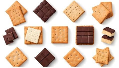 Assorted Chocolate Bars And Biscuits Pattern Culinary Background Premium Ai Generated Image