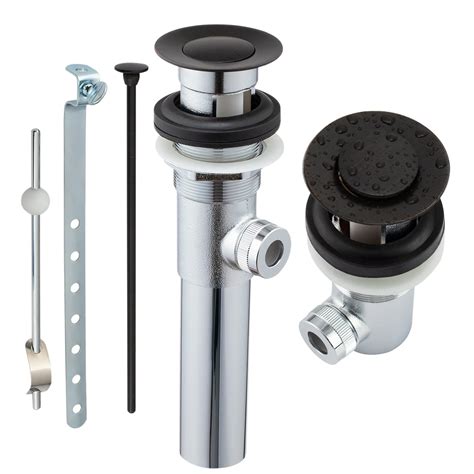Artiwell Sink Pop Up Drain Stopper Assembly With Lift Rod And Overflow