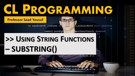 Cl Programming String Function Substring Youtube