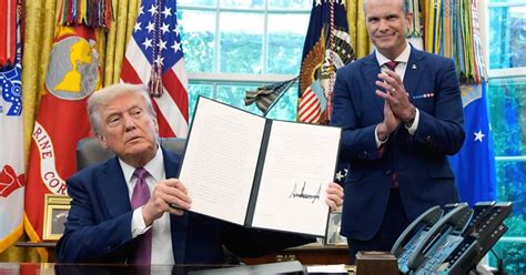 Trump Hails Department Of War Rebrand As ‘message Of Victory Fmt
