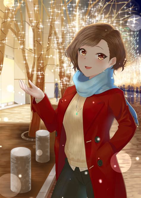 Safebooru 1girl Ara Ssmjnkosam Key2321 Black Legwear Blue Scarf