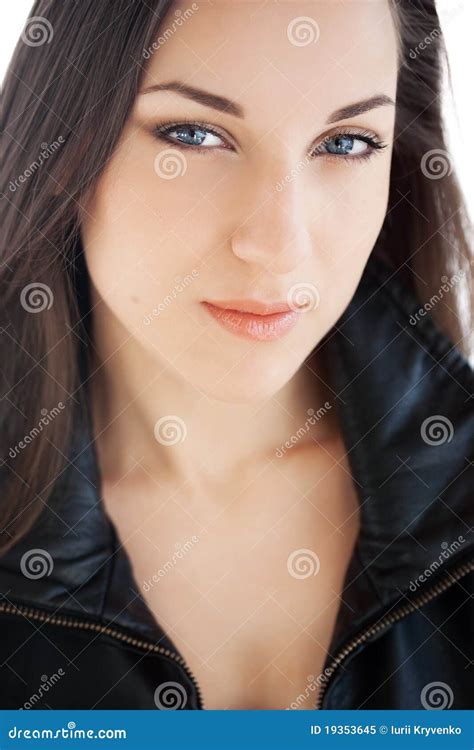 Beautiful Girl In A Leather Jacket Stock Image Image Of Lifestyle