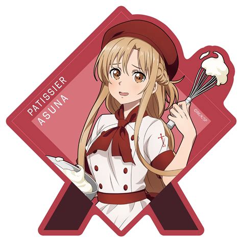 Sword Art Online Newly Illustrated Work Experience Of Asuna Sticker Pastry Ver