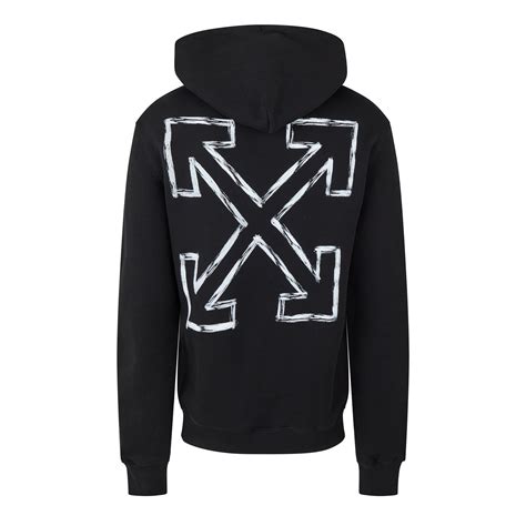 Off White Mens Arrow Print Logo Hoodie Oth Hoodies Frasers