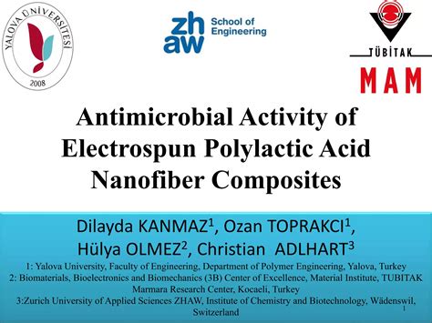 Antimicrobial Activity Of Electrospun Polylactic Acid Nanofiber Composites Presentation By