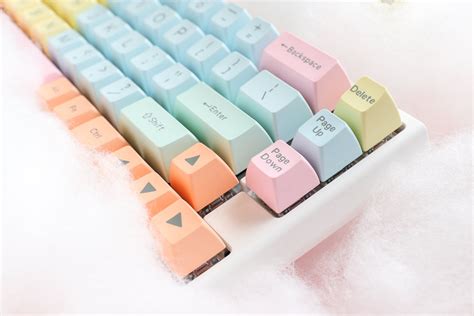 Hardcap X Ducky Cotton Candy 108 Key Sa Profile Double Shot Abs Keycap