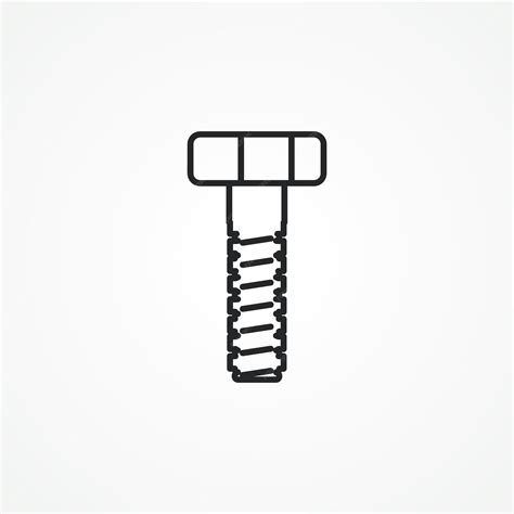 Premium Vector Nut Tool Line Icon Bolt And Nut Outline Icon