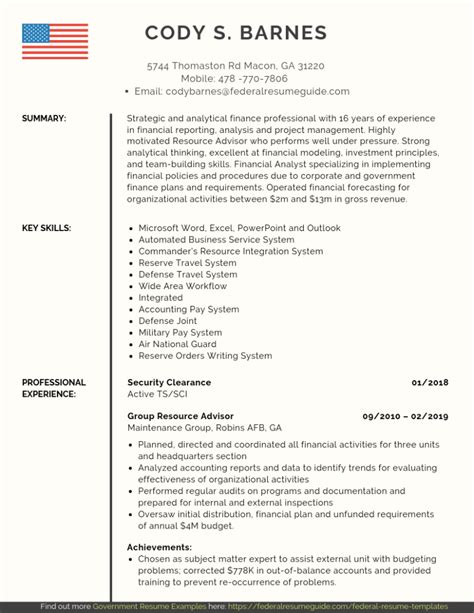 2023 Federal Resume Template Format 20 Examples Artofit