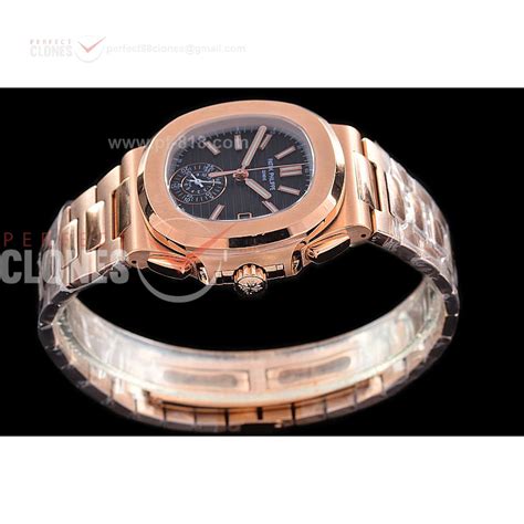 Pp 5980 126s Ppf Nautilus 5980 Chronograph Rg Rg Black Asian Clone