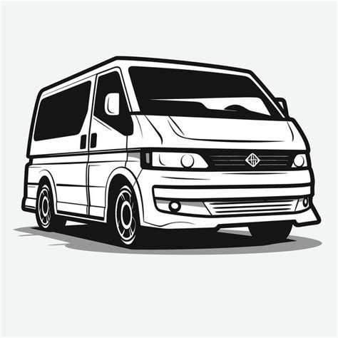 Van Black And White Vector Art Icons And Graphics For Free Download