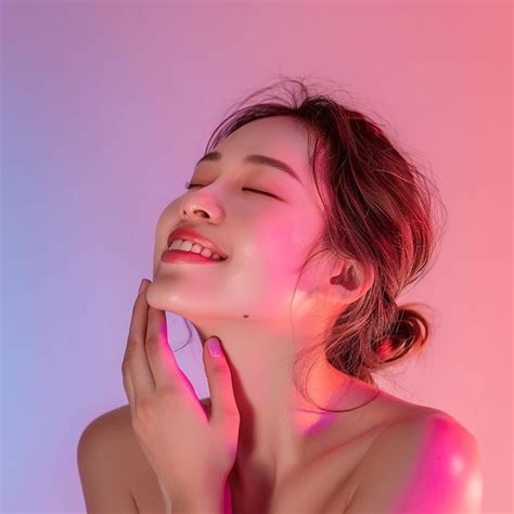 Premium Photo A Woman With Her Eyes Closed And The Word Quot I Love