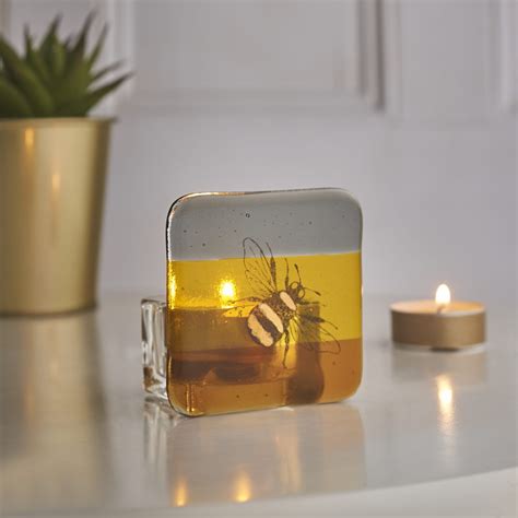 Bee Tea Light Twice Fired