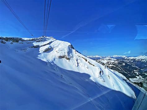 Snowy Alpine Mountain Peak Sex Rouge Or Scex Rouge Located In A