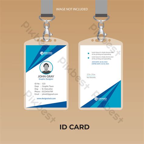 Elegant Id Card Design Template Eps Free Download Pikbest