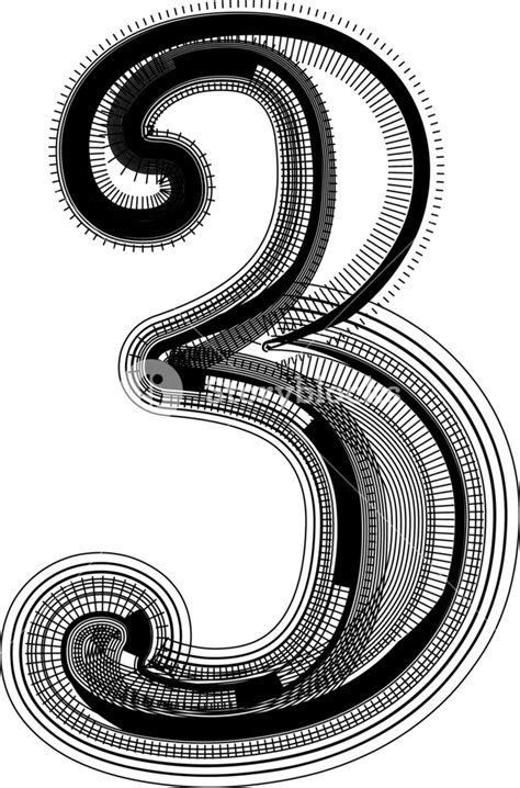 Font Illustration Number 3 Royalty Free Stock Image Storyblocks