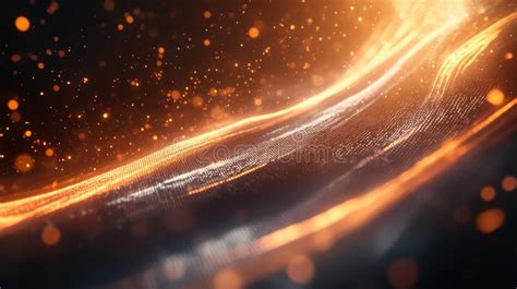 Abstract Flowing Data Interface With Sleek Binary Code Patterns And