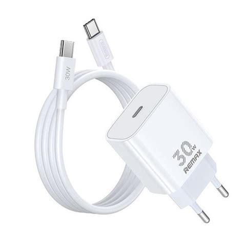 قیمت و خرید شارژر دیواری 30 وات ریمکس مدل All Compatible Gan Rp U71 به همراه کابل Usb C