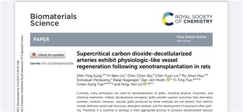 Dar Jen Hsieh On Linkedin Decellularized Artery Reconstructed In Vivo