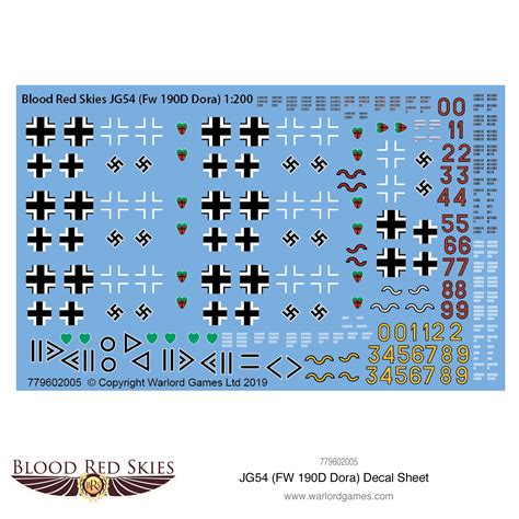 Jg54 Fw 190d Dora Decal Sheet Skytrex