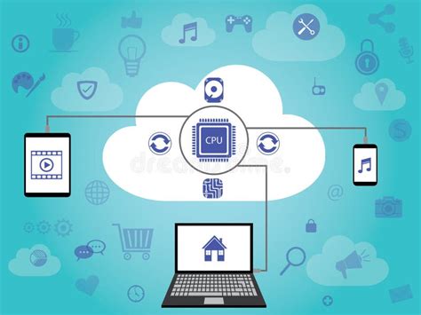 Cloud Computing Data Storage Stock Vector Illustration Of Arrow