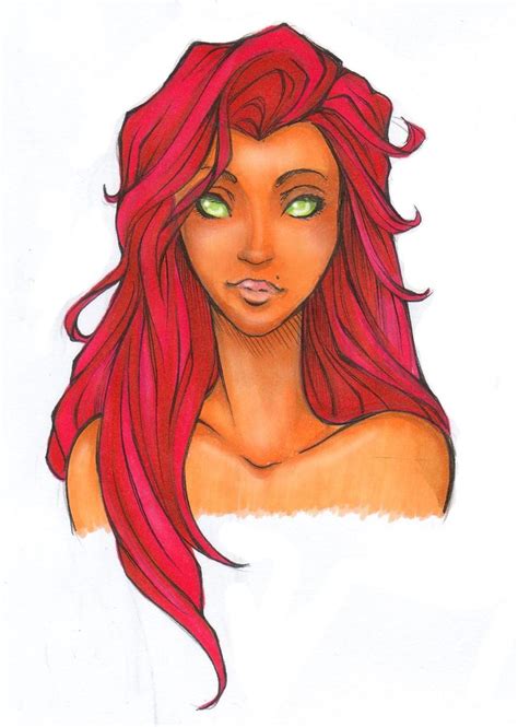 Starfire Portrait By Nina D Lux On Deviantart Teen Titans Starfire