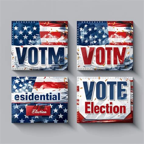 A Series Of Posters For Vote Vote Premium Ai Generated Image