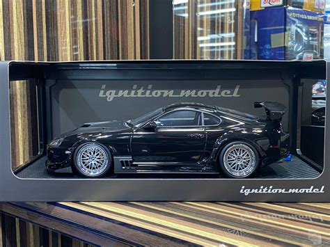1 18 Diecast Toyota Supra Mk4 Black Ignition Model Miniature Car